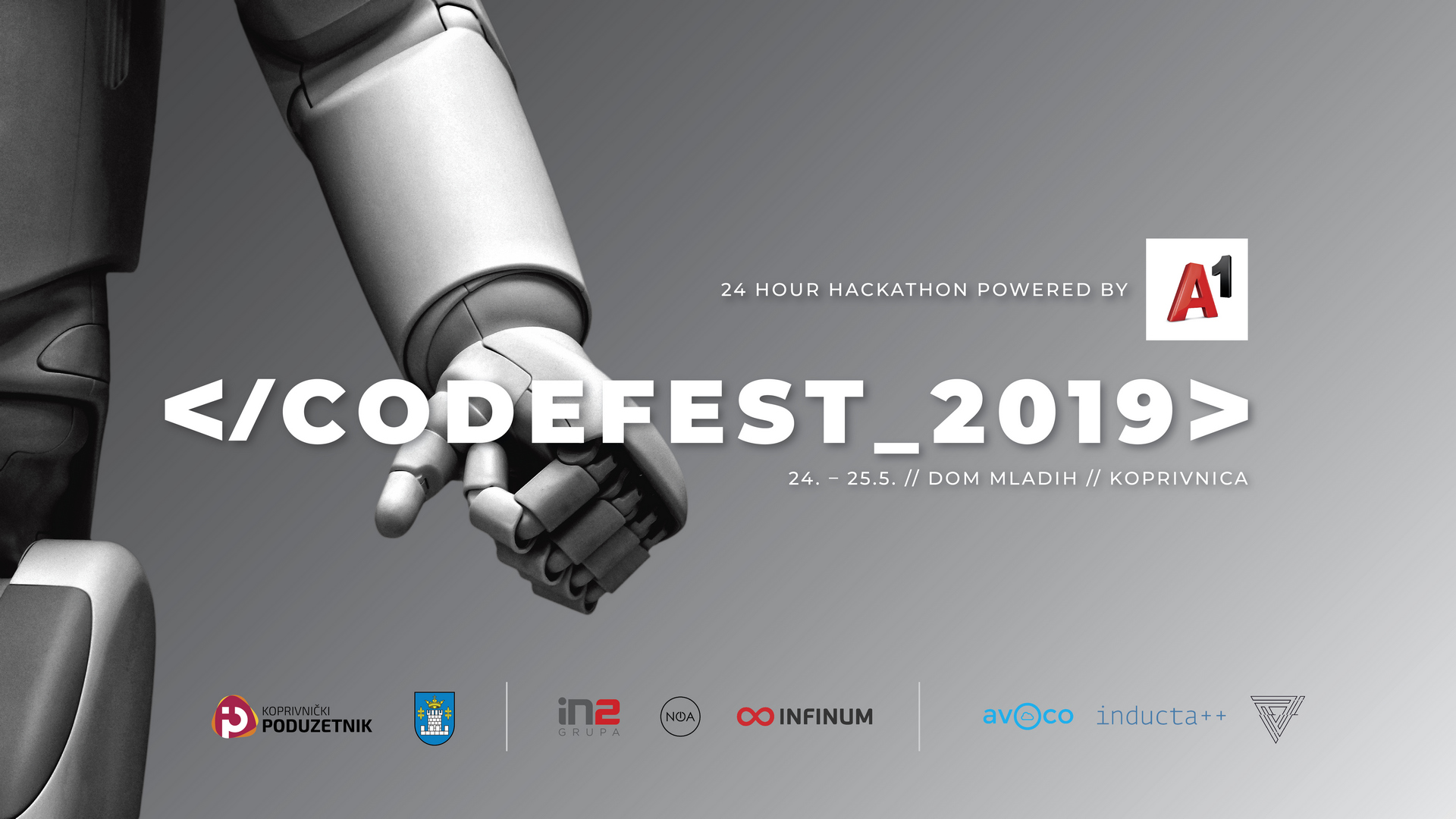 Codefest_2019, powered by A1 - 24. i 25.05.2019. u Domu mladih Koprivnica - Grad Koprivnica