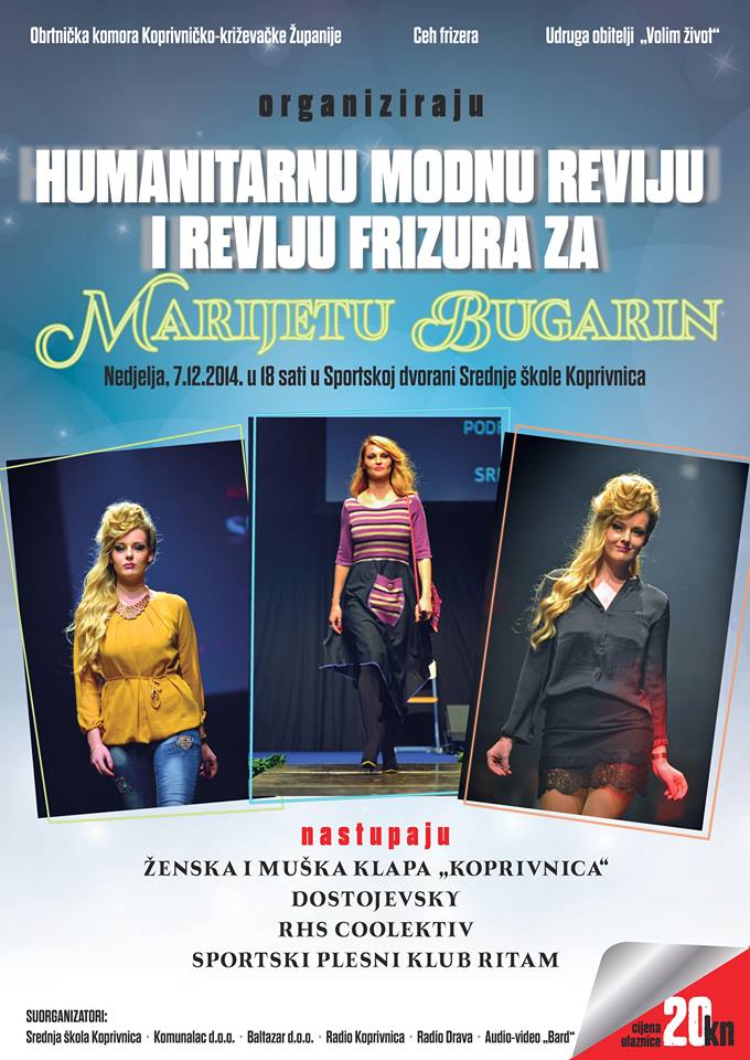Humanitarna modna revija i revija frizura za Marijetu Bugarin - Grad ...